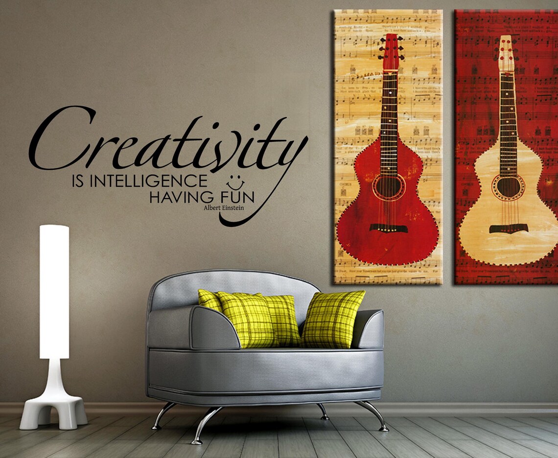 Creativity is Intelligence Having Fun Wall Decal,vinyl Letters ...