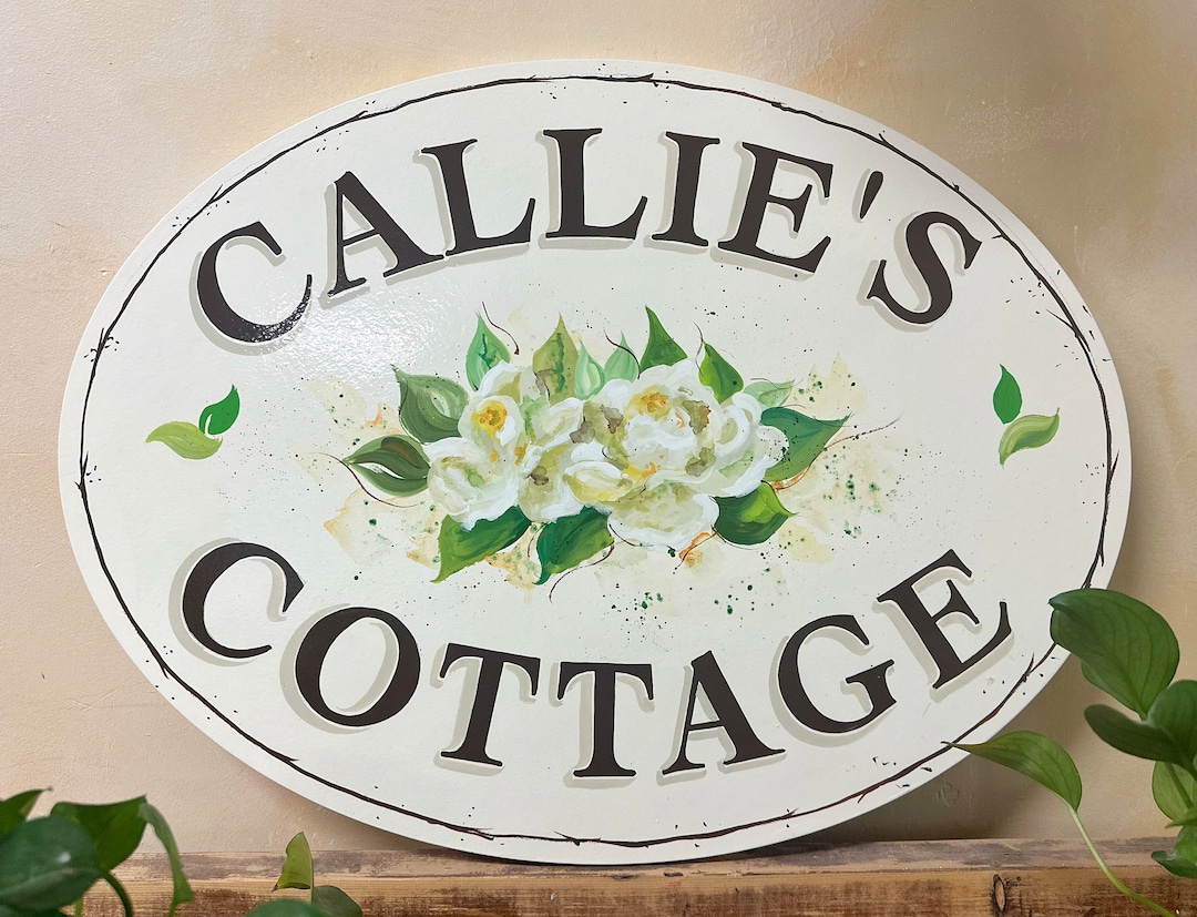 Custom Wooden Address Sign, Hand Painted Wooden Sign, Hanging Outdoor ...