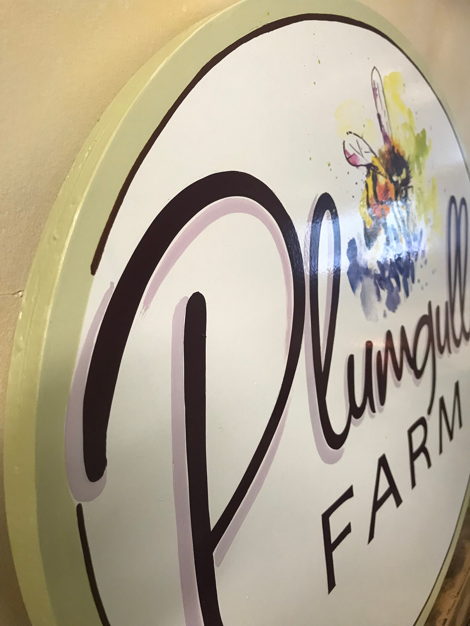 Farm Sign Wooden Sign Hand Lettered Sign Bumble Bee Sign - Etsy