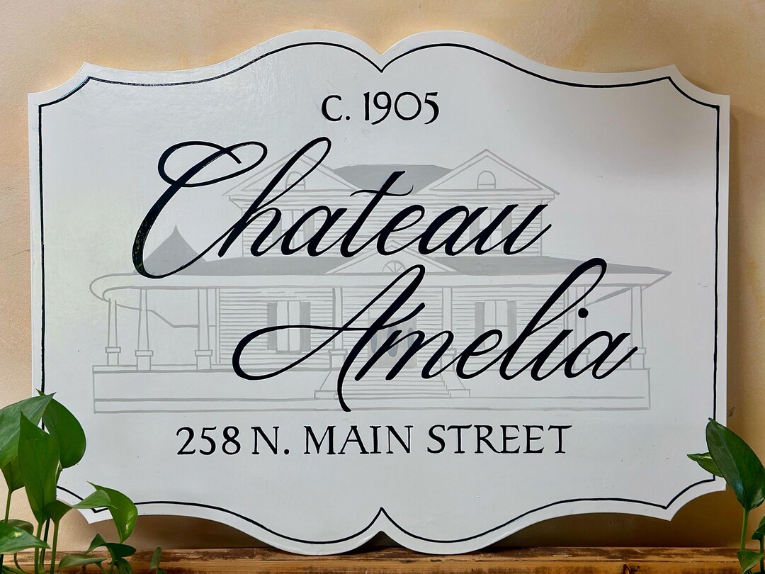 Outdoor Hand Painted Address Sign, MDO Wooden Sign, Hanging Sign - Etsy