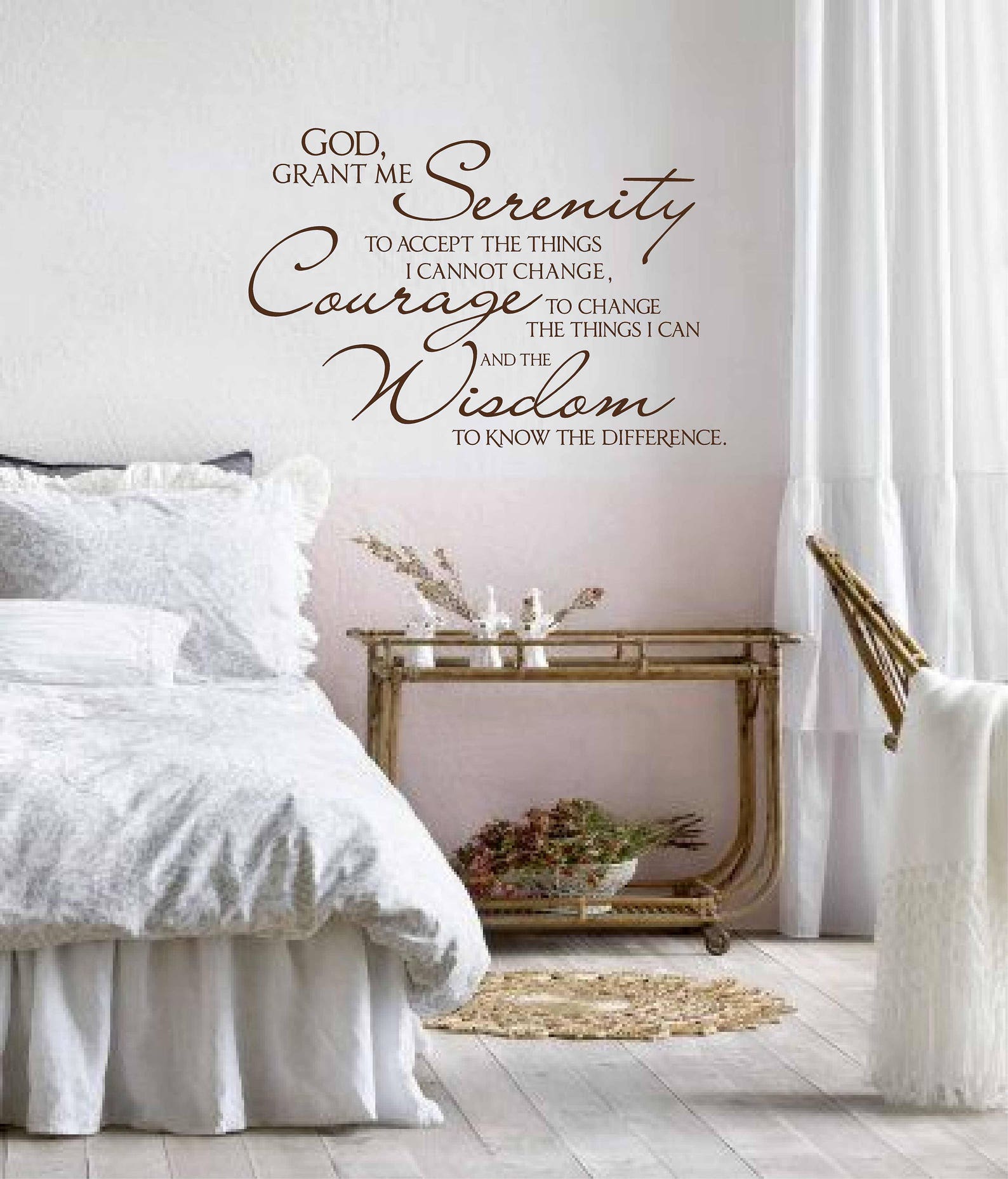 Serenity Prayer Wall Decal Inspirational Quote Removable Etsy