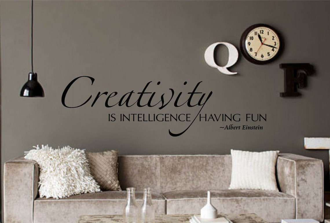 Creativity is Intelligence Having Fun Wall Decalvinyl - Etsy