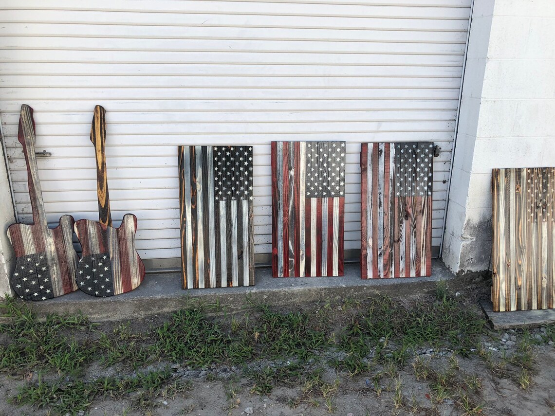 Rustic American Flag Rustic Flag American Flag Wood | Etsy