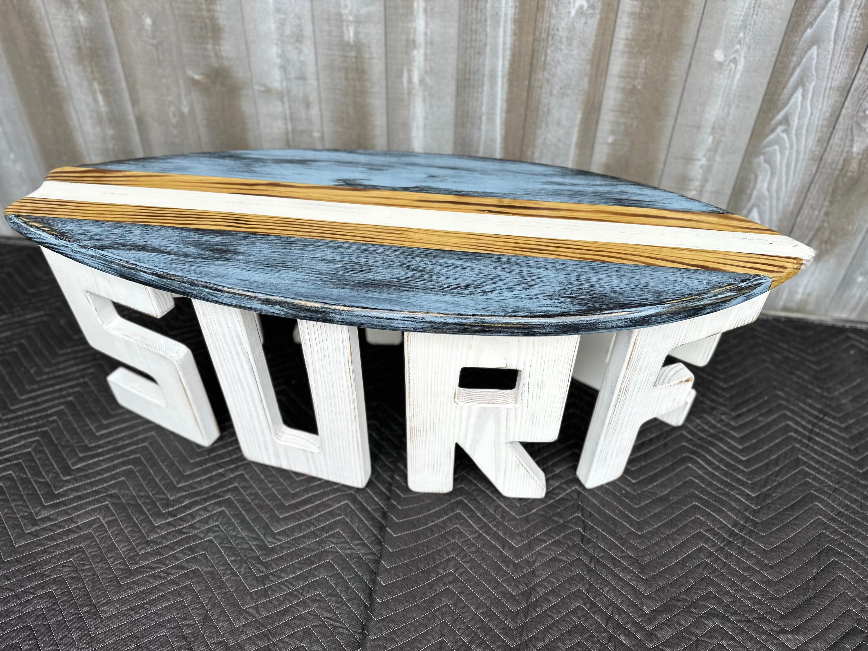 4 Foot Surfboard Table SURF Base, Coffee Table, Made in North Carolina ...