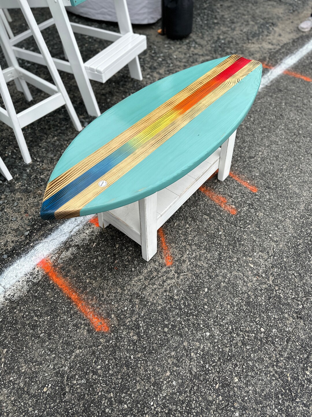 4 Foot Surfboard Table, Coffee Table, Made in North Carolina, Carolina ...
