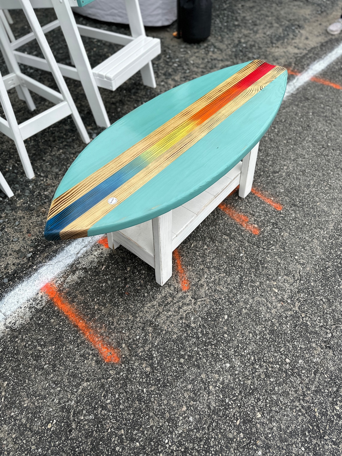 4 Foot Surfboard Table, Coffee Table, Made in North Carolina, Carolina ...