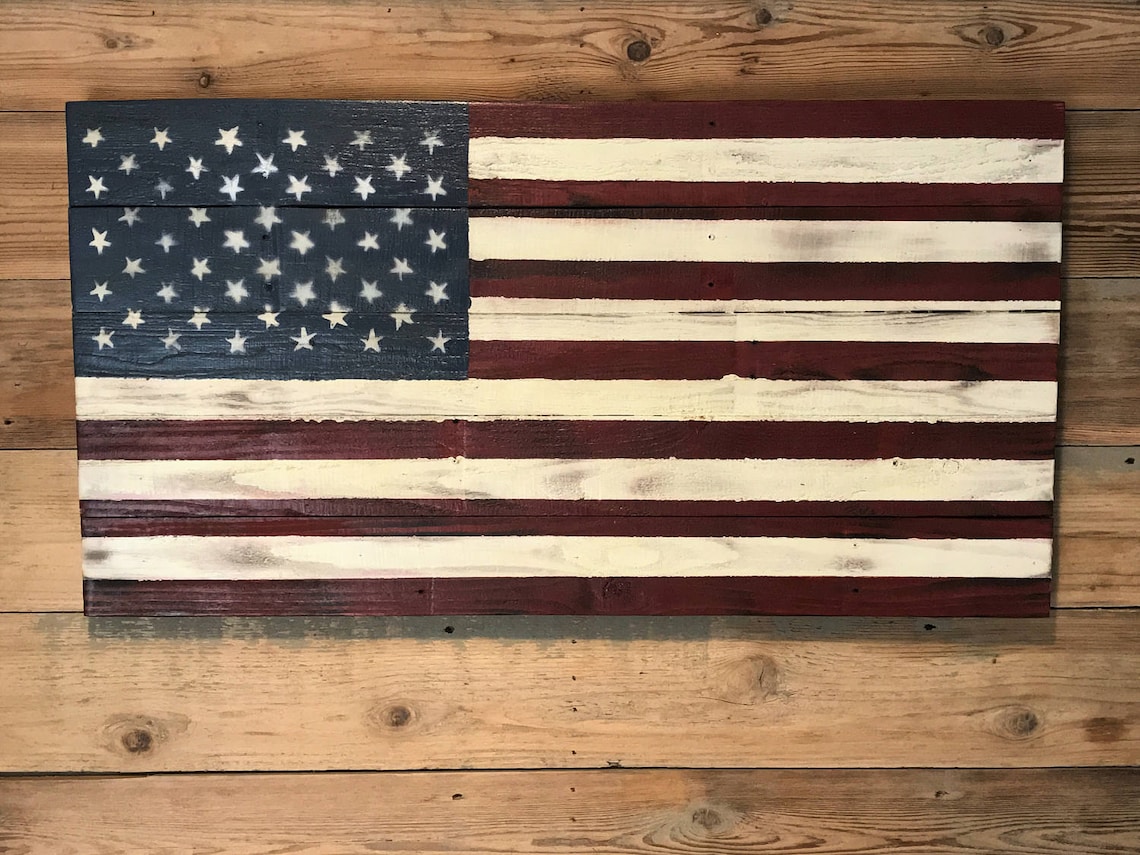 Rustic American Flag Rustic Flag American Flag Wood | Etsy