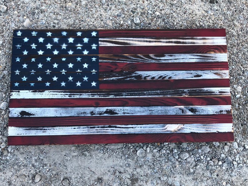 Rustic American Flag Rustic Flag American Flag Wood - Etsy