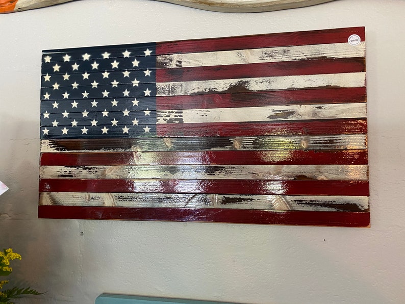 Rustic American Flag Rustic Flag American Flag Wood | Etsy