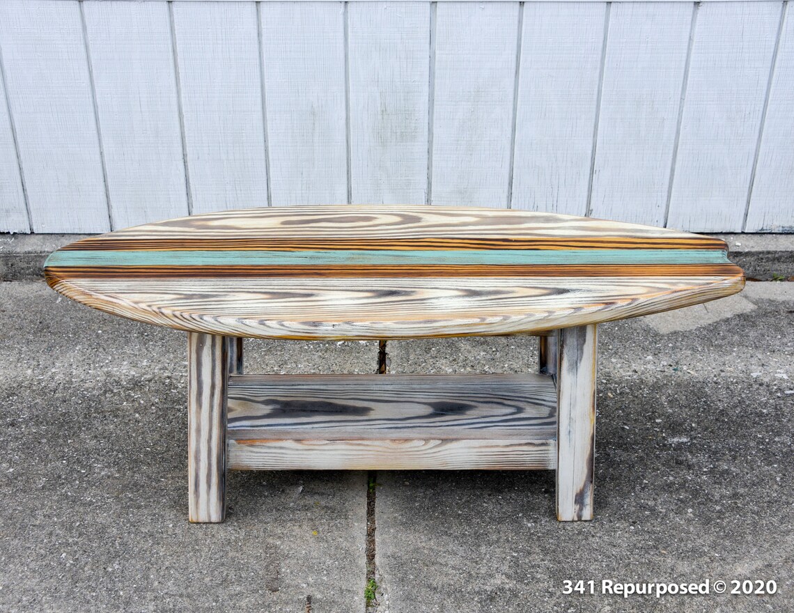 4 Foot Surfboard Table Coffee Table Made in North Carolina | Etsy