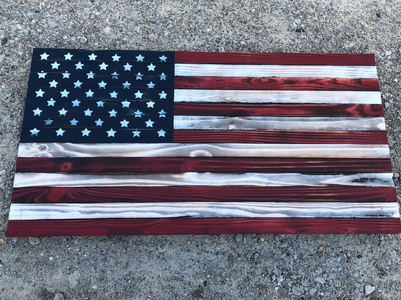 Rustic American Flag Rustic Flag American Flag Wood | Etsy