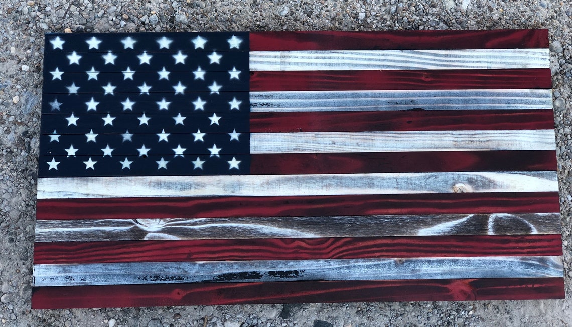 Rustic American Flag Rustic Flag American Flag Wood - Etsy