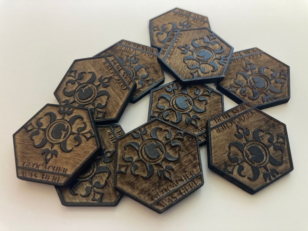 Custom Geotoken Coins Set of 10 for Geocaching Finds, Claims and ...