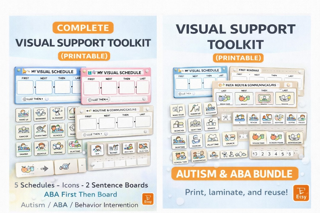 Complete Visual Support Toolkit Printable-autism Visual Schedules ...