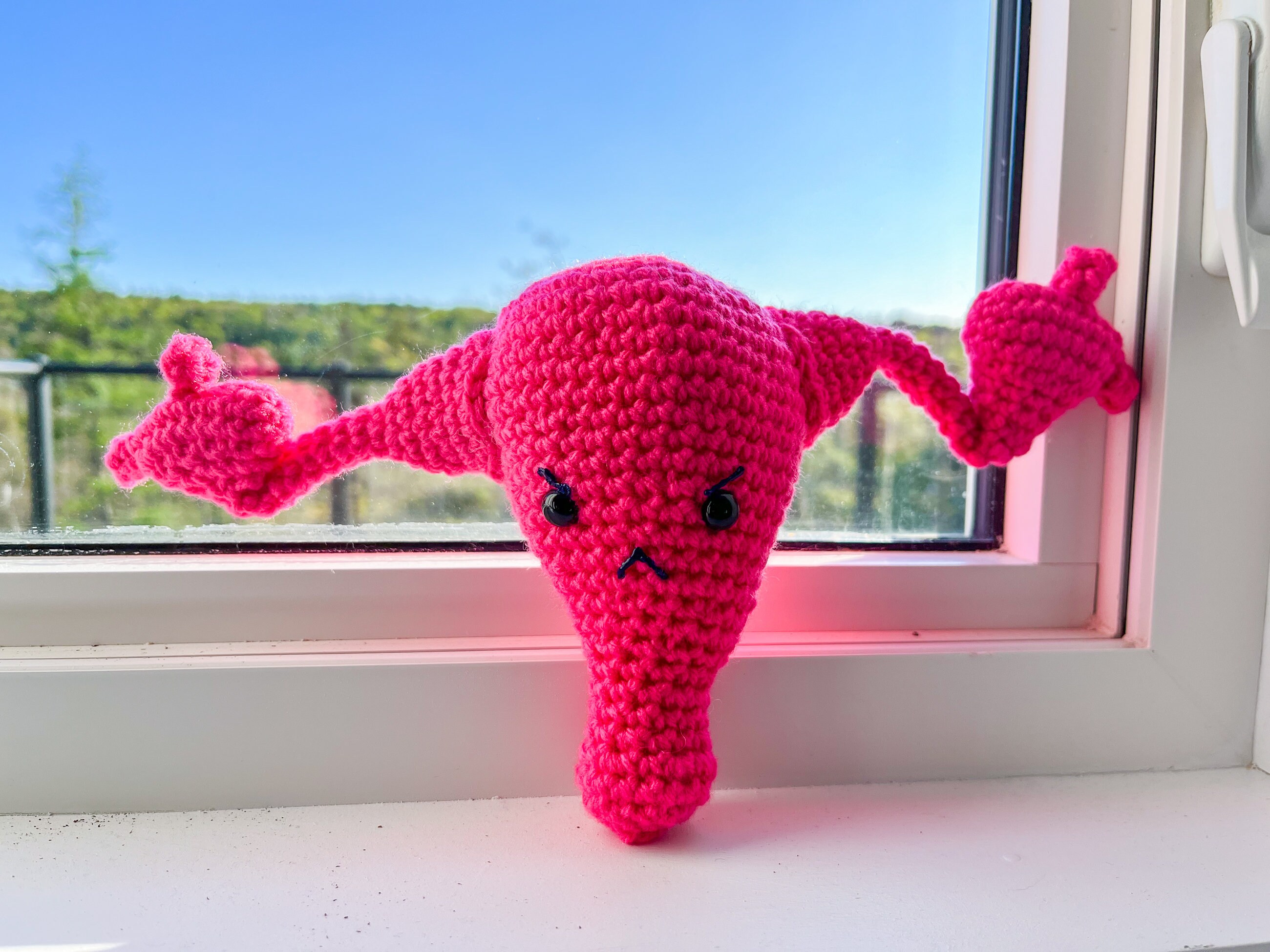 PDF Crochet Pattern | Angry Uterus | F-uterus Crochet Pattern | Uterus ...