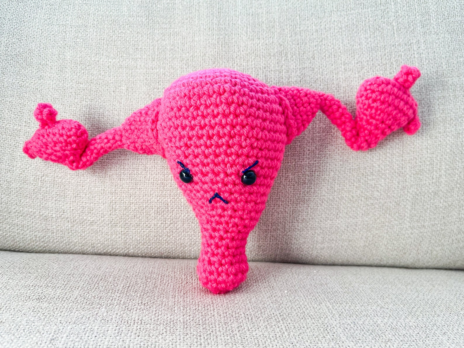 PDF Crochet Pattern | Angry Uterus | F-uterus Crochet Pattern | Uterus ...