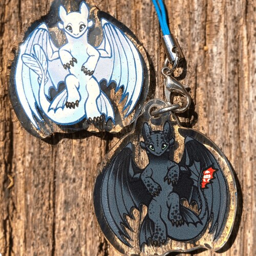 Toothless Charm Light Fury Charm Night Lights Charms How | Etsy