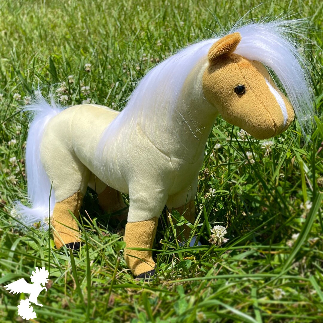 Palomino Roan Horse Plush 11” | Handmade Golden Standing Horse Plushie ...