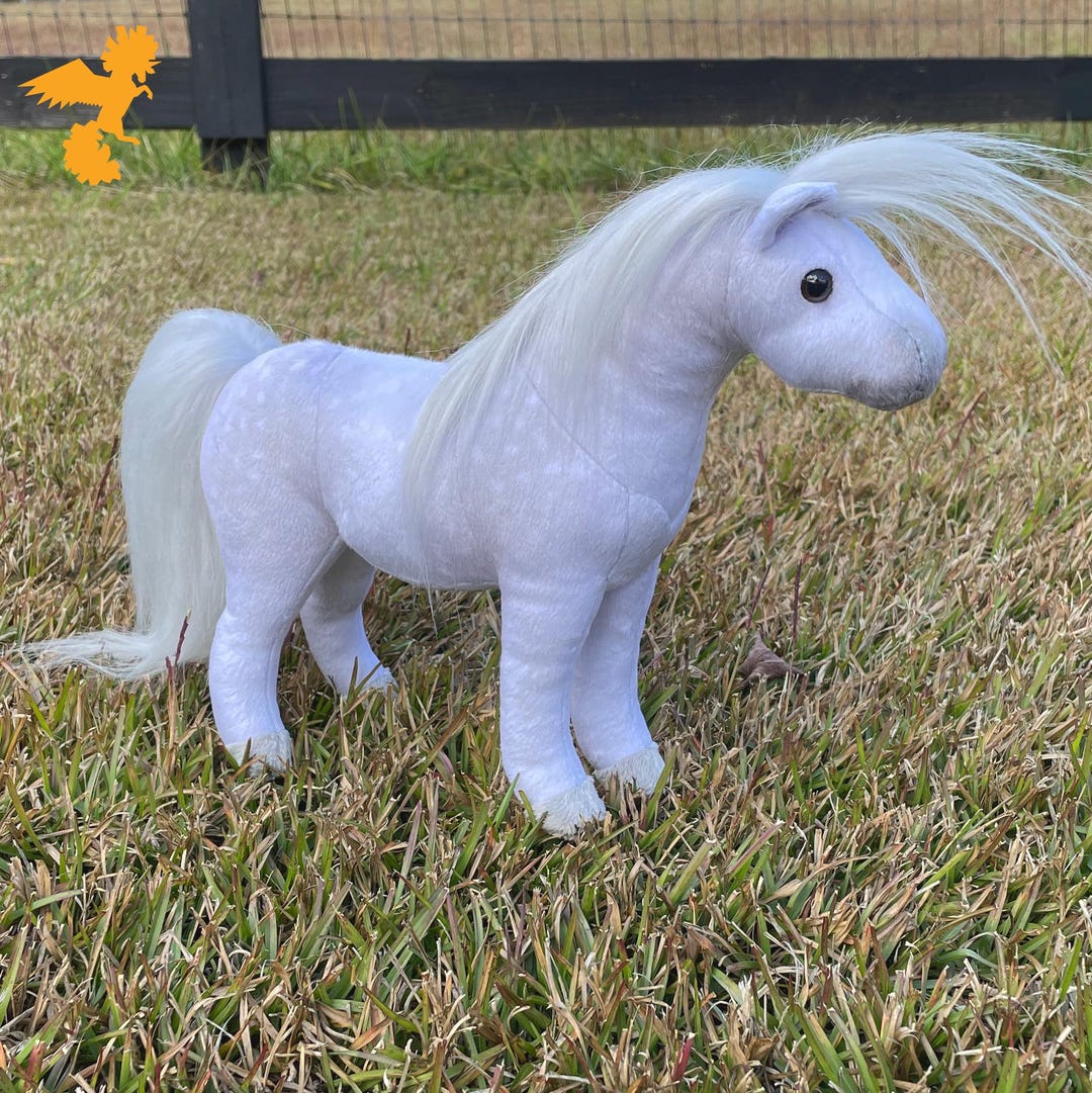 Gray Dapple Pony Plush 8” | Handmade Silver Ponies Standing Horse ...