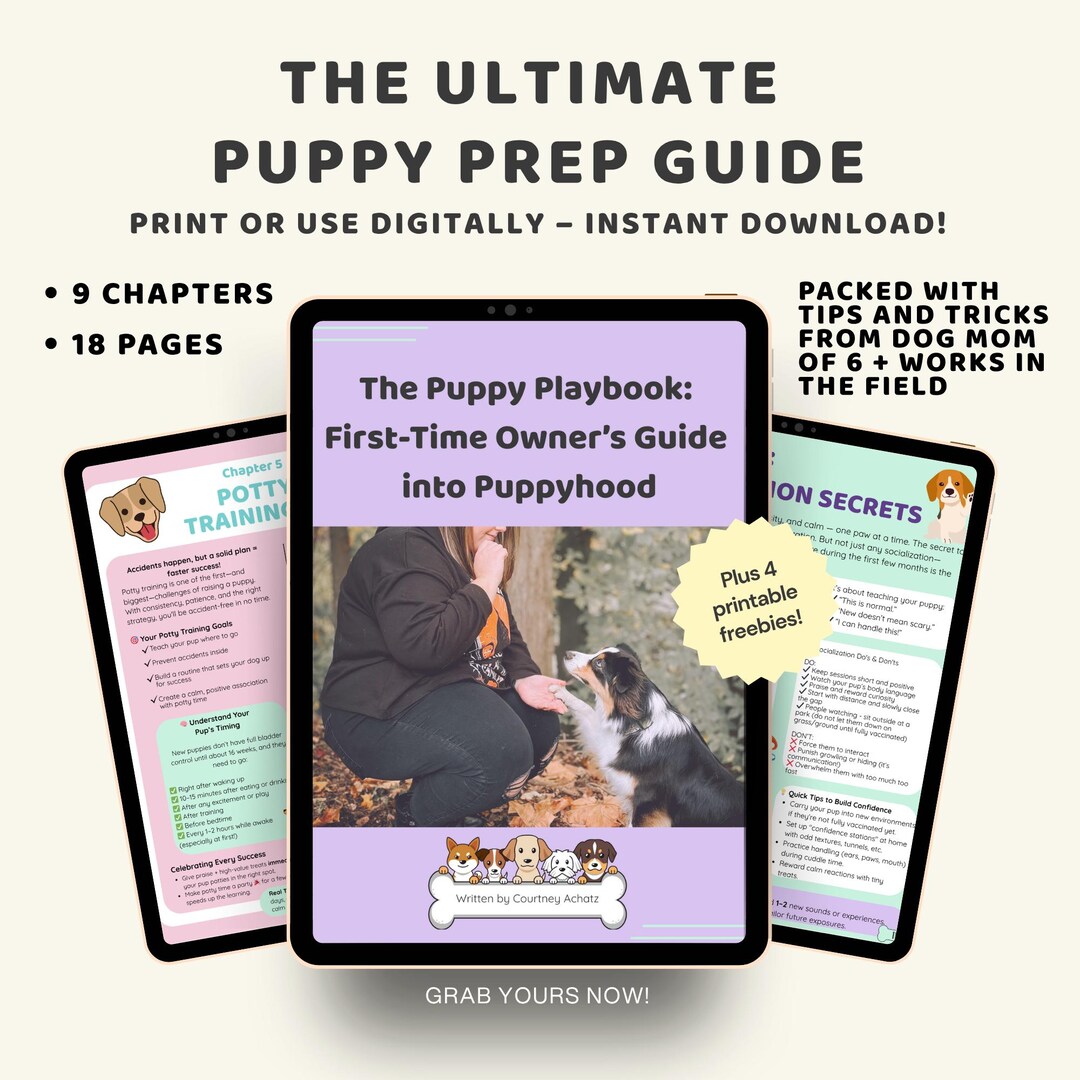 New Puppy Owner Guide PDF – Printable Puppy Training Ebook for First ...