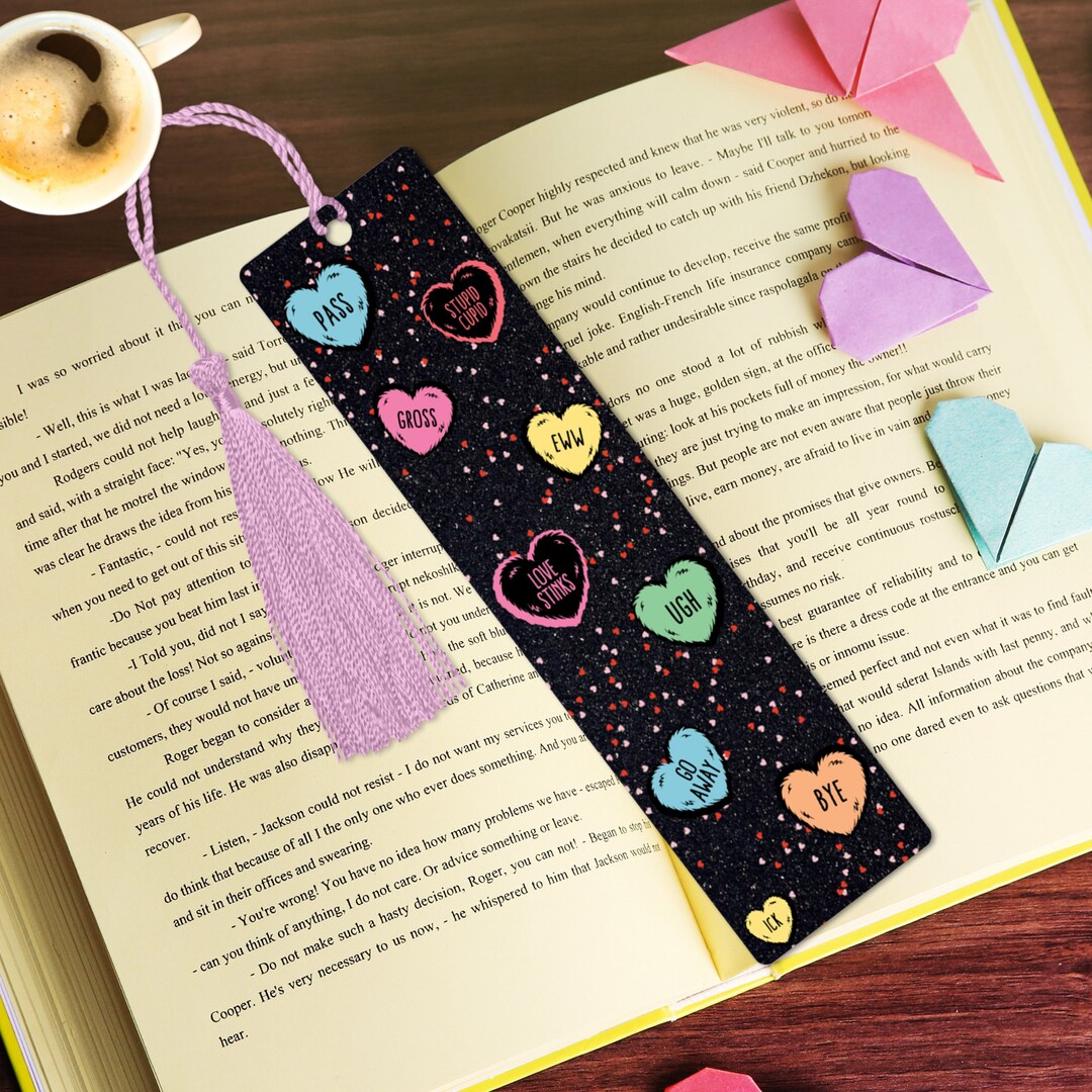 Valentines Day Bookmark, Anti-valentines Day | Book Lover Gift - Etsy
