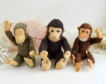 Antique Monkey Stuffed Animal - Etsy