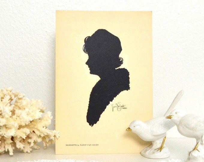 Vintage Woman's Silhouette Nancy Van Court Silhouette Paper Cut ...