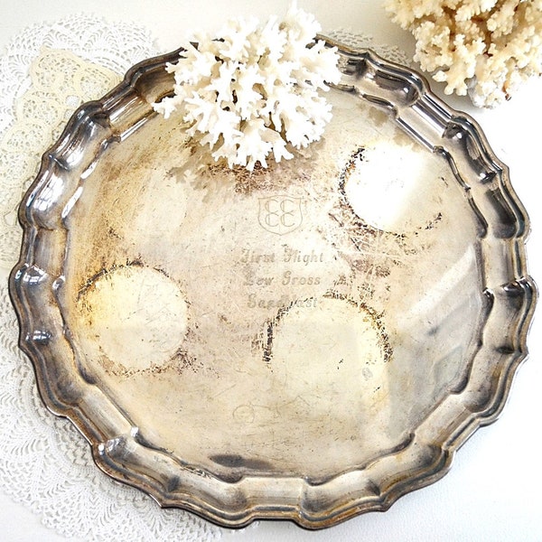 Chippendale Silver Plate Tray - Etsy