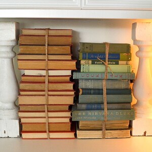 Vintage Stack of FIVE Red/reddish Bundled Books Linen Books Red Books ...