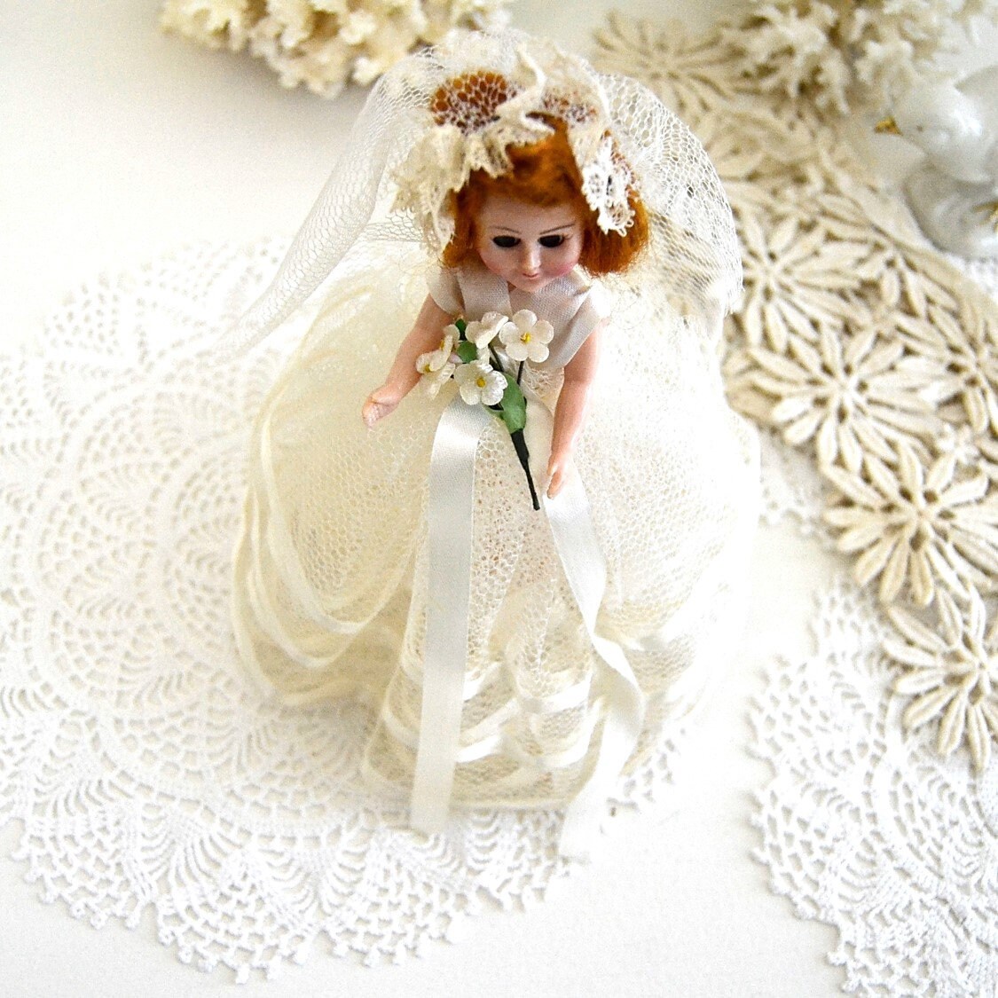 Vintage bridal doll collectible bride doll vintage small | Etsy