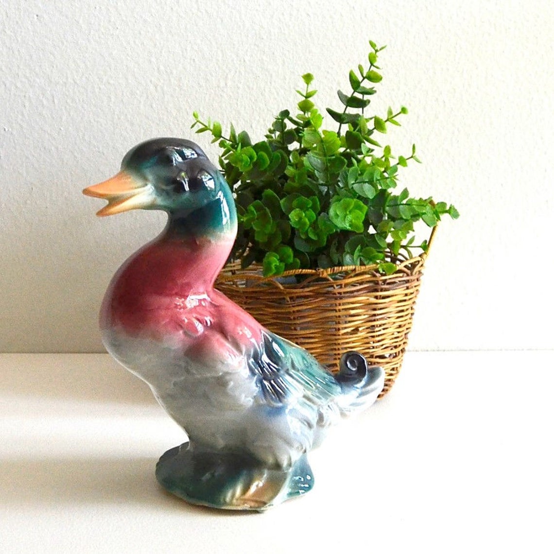 Vintage Mallard Duck Planter Ceramic Duck Decor - Etsy