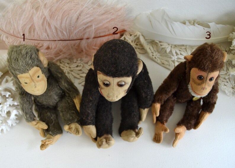 Vintage ONE Stuffed Monkey Collectible Monkeys Hermann Monkey | Etsy