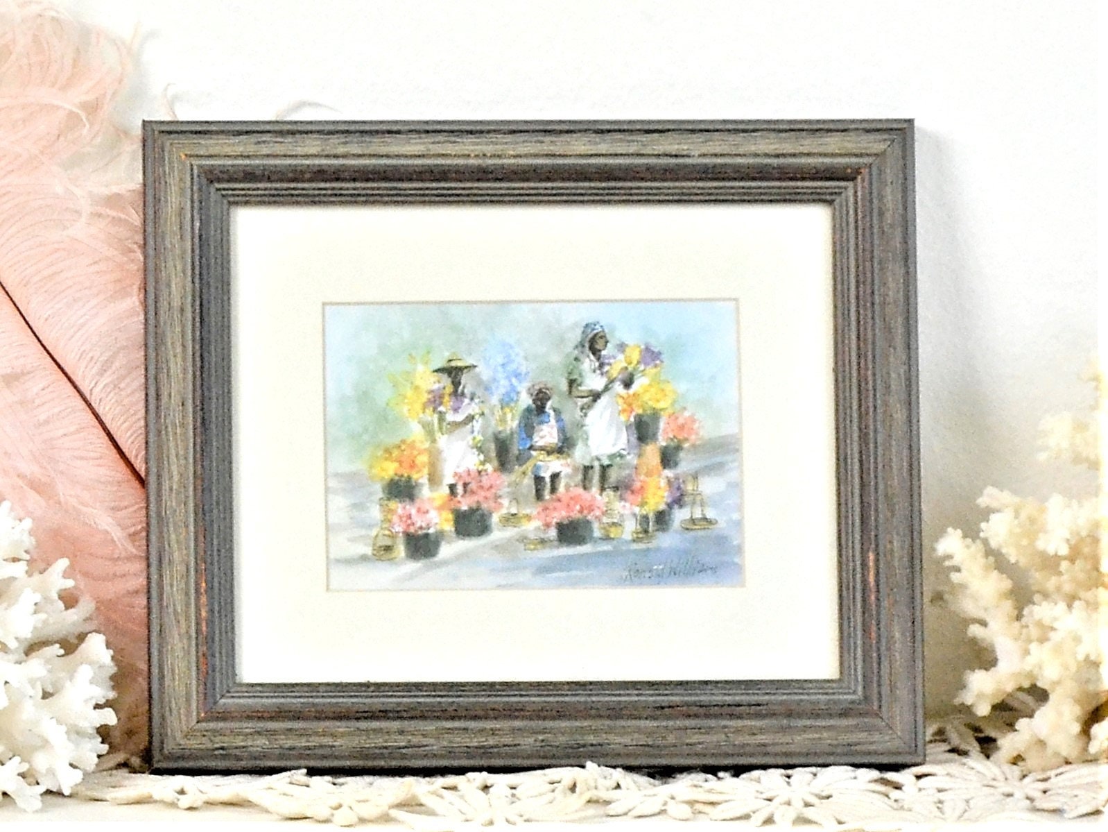 Vintage Samuel Ravenel Gaillard Framed Art Picture Flower Girl - Etsy