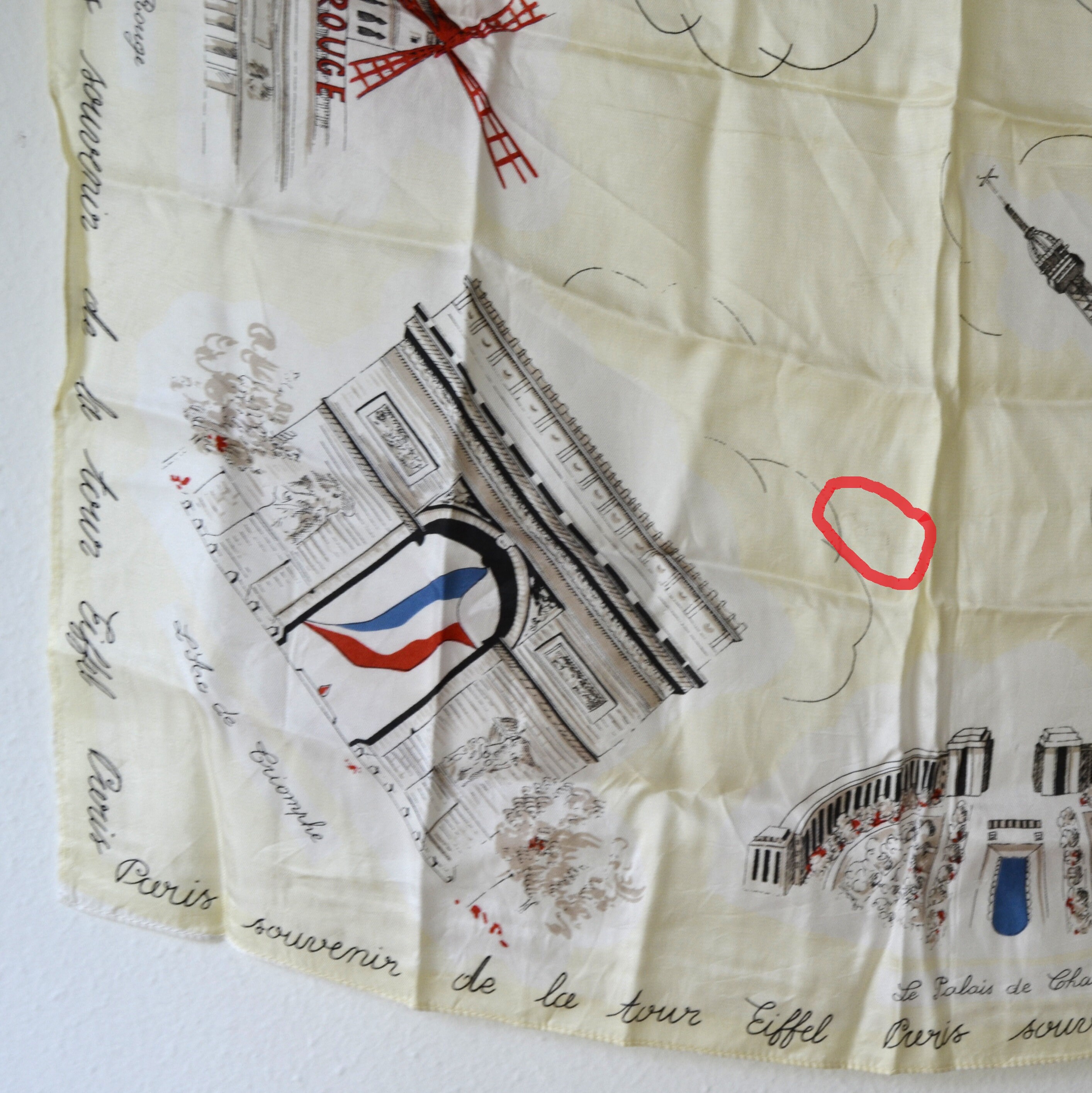 Vintage Paris France scarf French souvenir scarf Eiffel Tower | Etsy