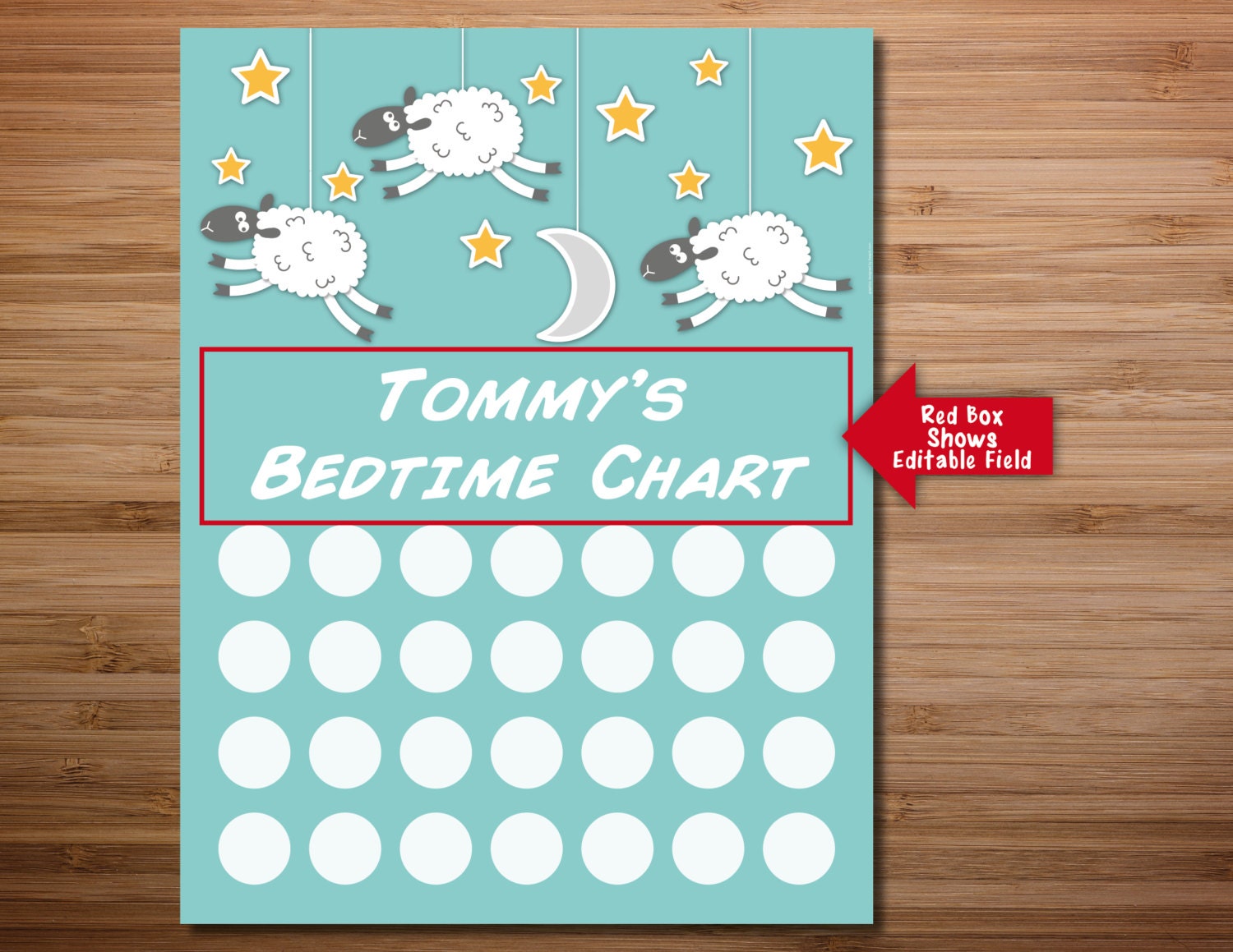 Cute Sleepy Sheep Bedtime Chart | Chart Progress + Reward Good Behavior ...