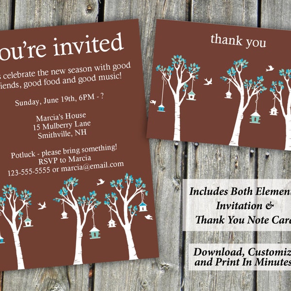 Birdhouse Invitation - Etsy