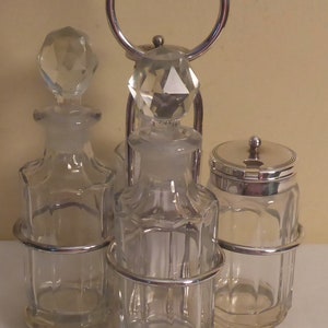 Vintage Silver Plated Condiment Caddy E.G. Plato P.N.S. Made in England ...