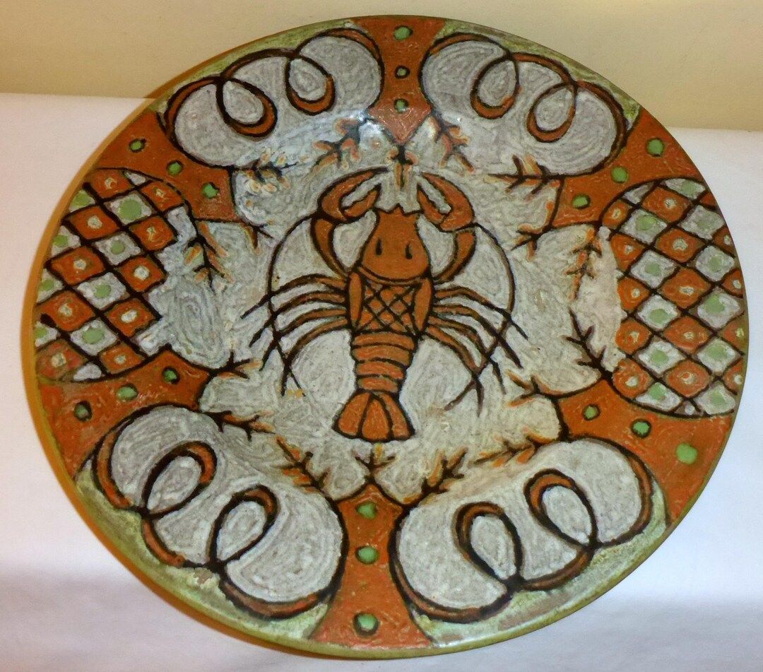 Vintage Gorka Geza Pottery Hungary 11 1/2" Decorative Plate Decorated ...