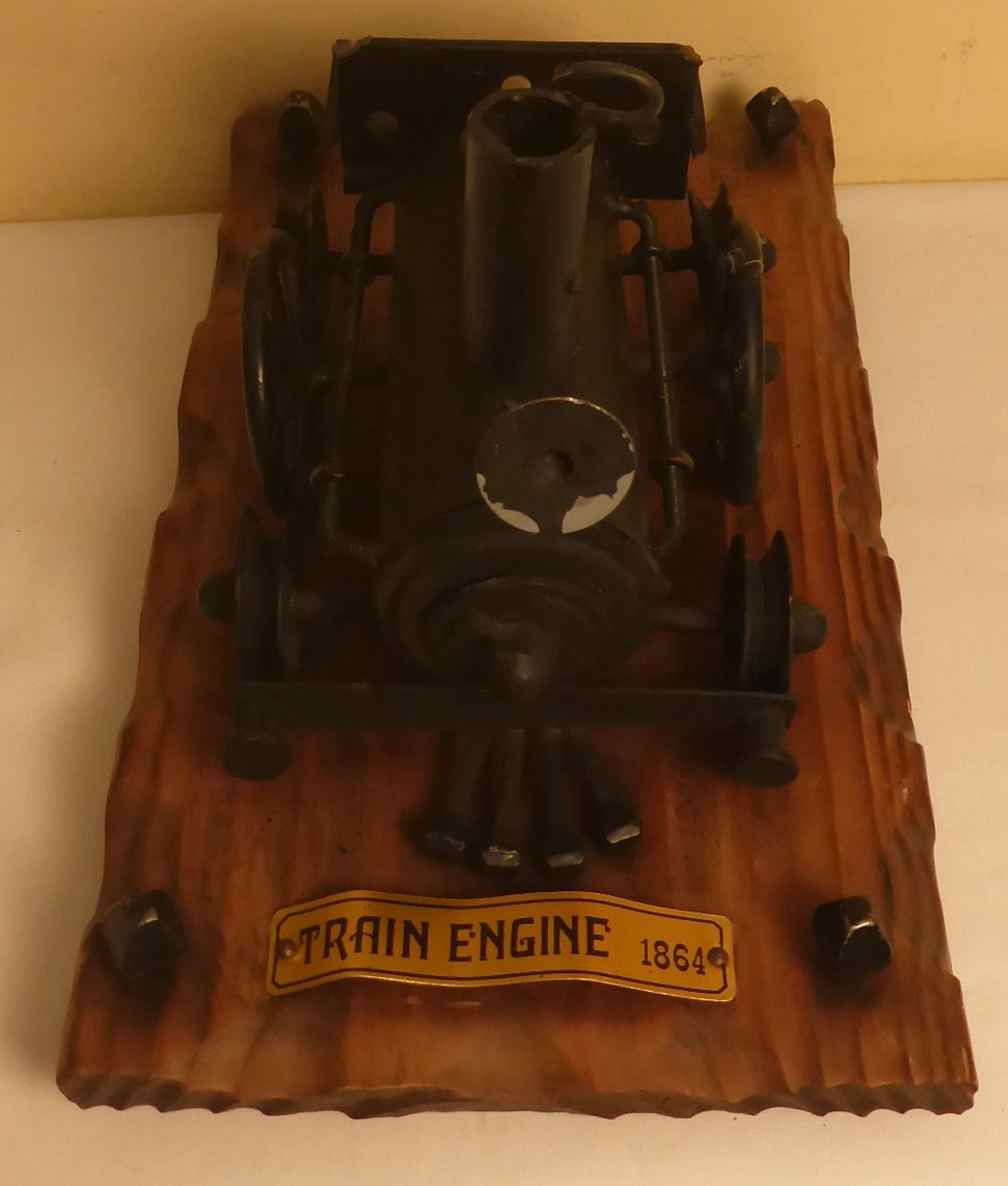 Vintage Hand Crafted Train Sculpture Made in Spain - 1864 Train Engine ...
