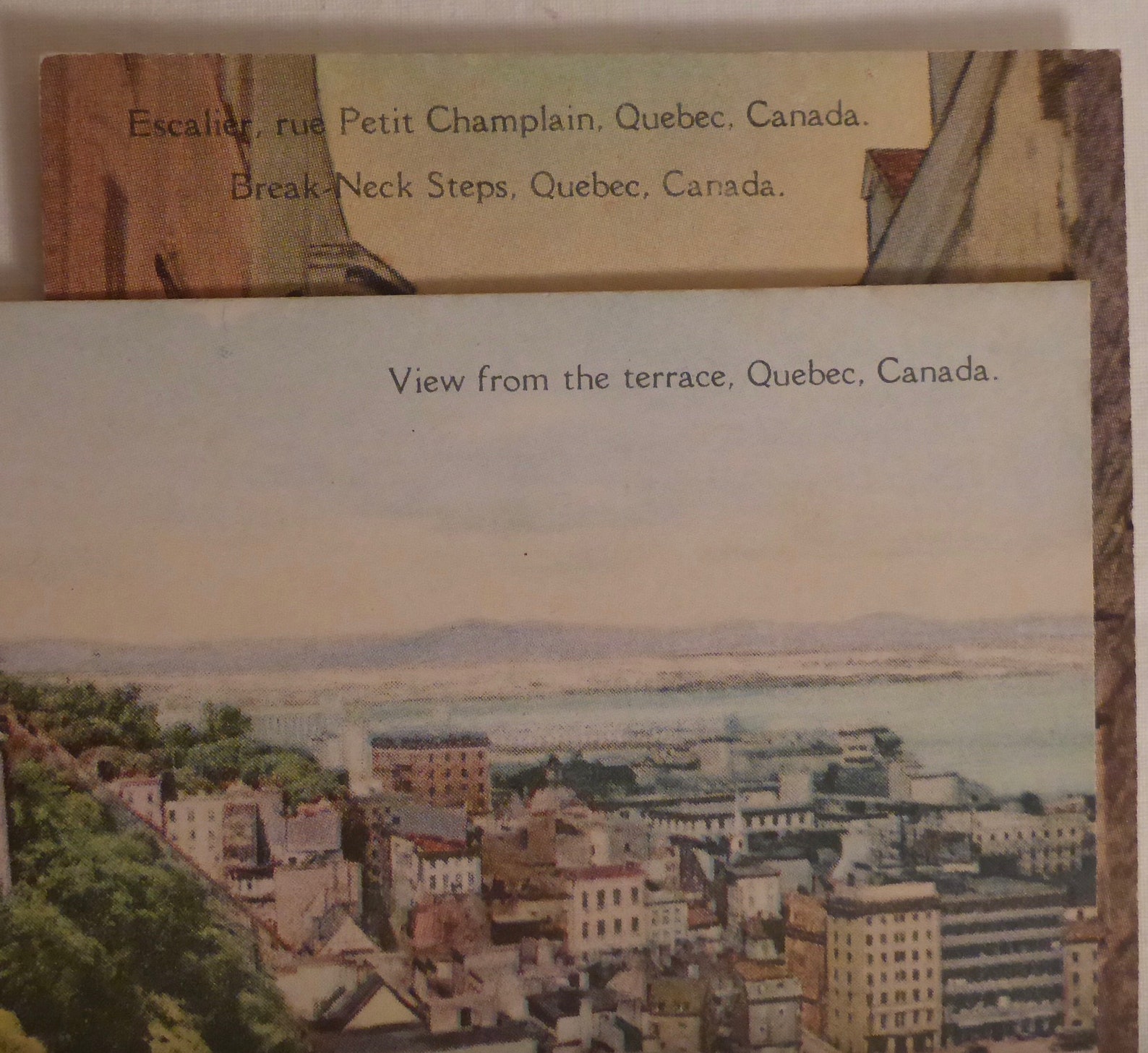 2 Antique Quebec Post Cards Circa 1930's - Chateau Frontenac Dufferin ...