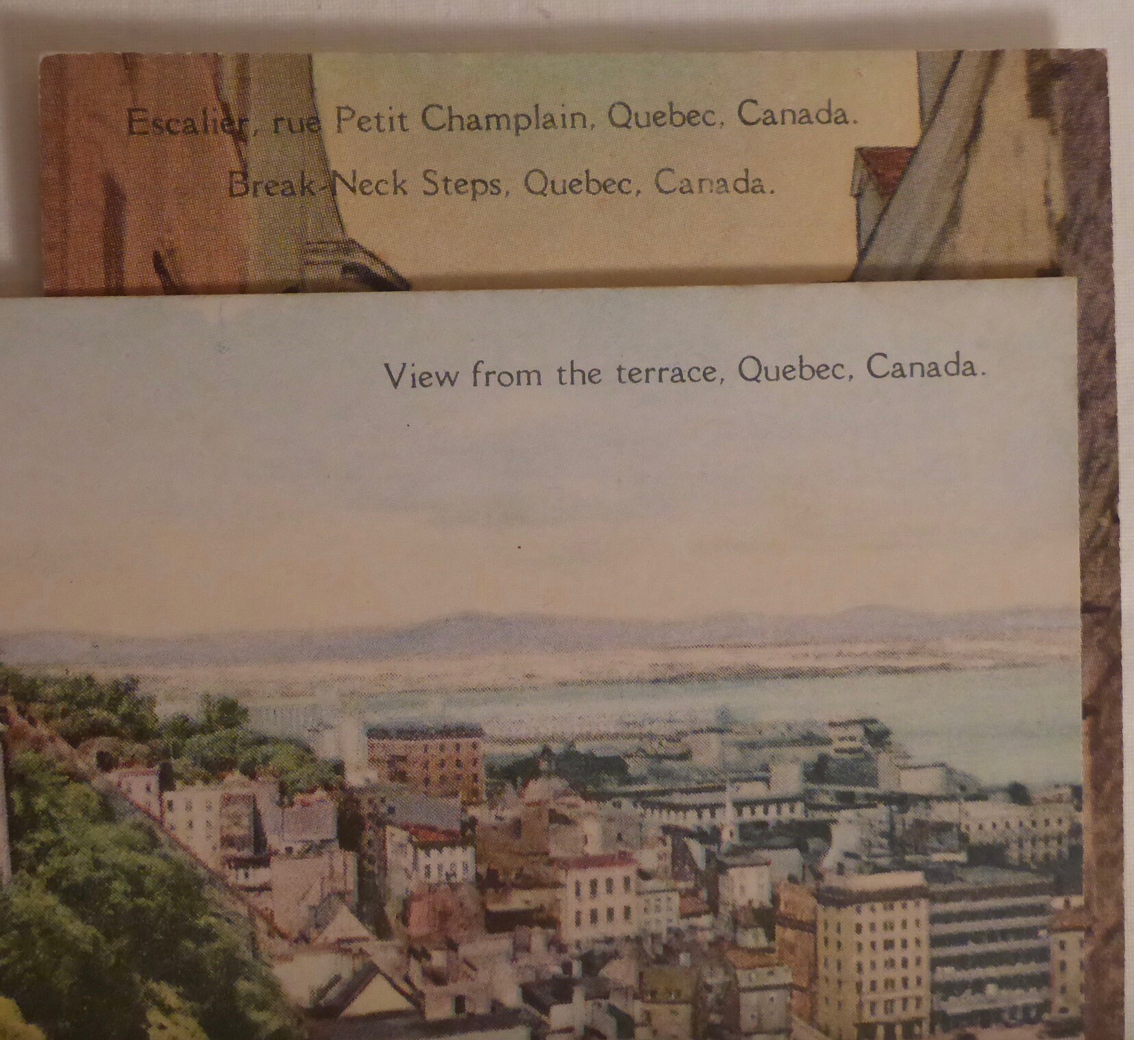 2 Antique Quebec Post Cards Circa 1930's - Chateau Frontenac Dufferin ...