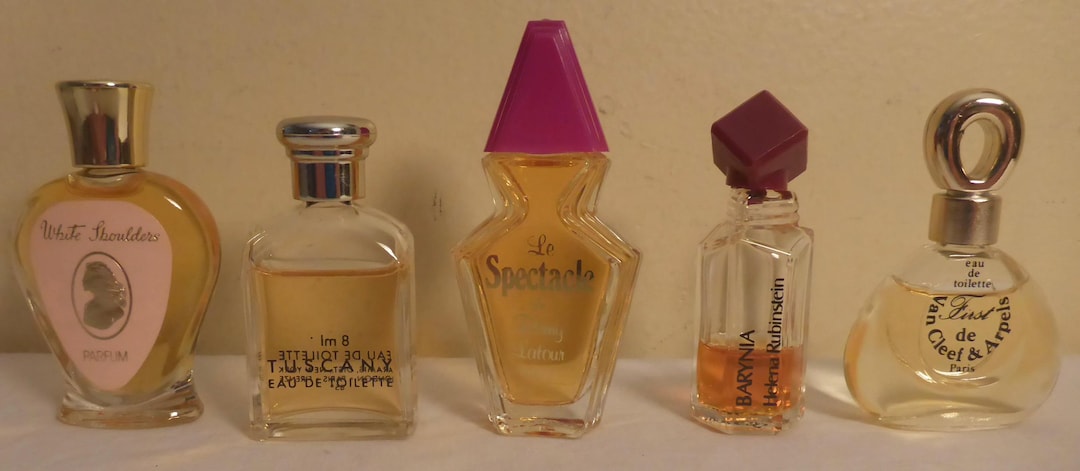 5 Vintage Miniature Perfumes - 1980's Miniature Perfume Bottles ...