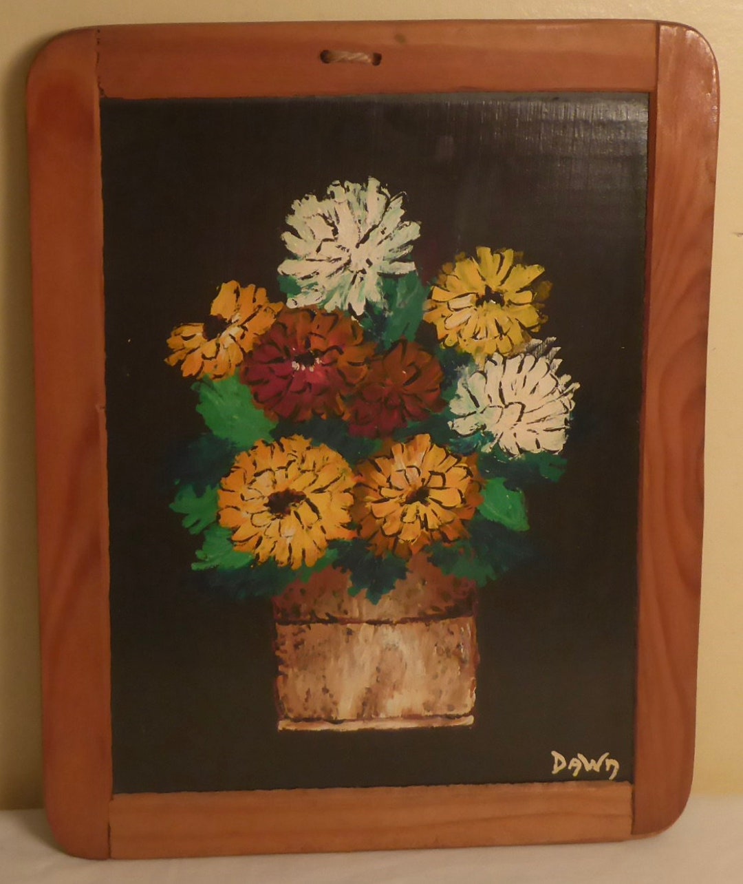 Vintage Painted School Slate Made in Portugal-vintage Oil Painting on ...