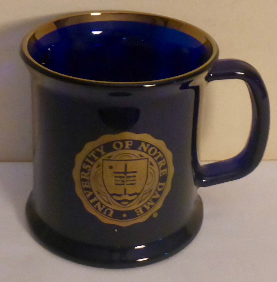 University of Note Dame Cobalt Blue Coffee Mug Souvenir of Uond Coffee ...