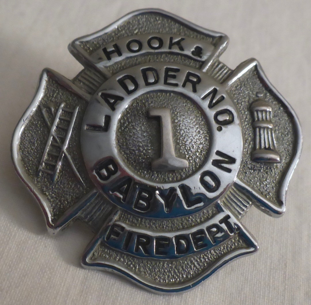 Vintage Babylon Fire Dept. Hook & Ladder No. 1 Badge - Vintage Babylon ...