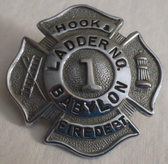 Vintage Babylon Fire Dept. Hook & Ladder No. 1 Badge … - Gem
