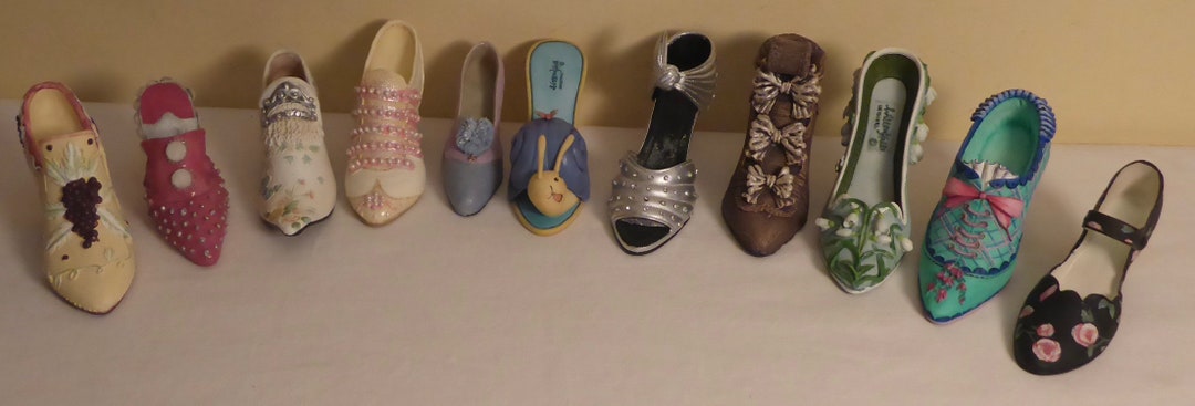 Mixed Lot of Vintage Miniature Shoes - 11 Vintage Miniature Shoes ...