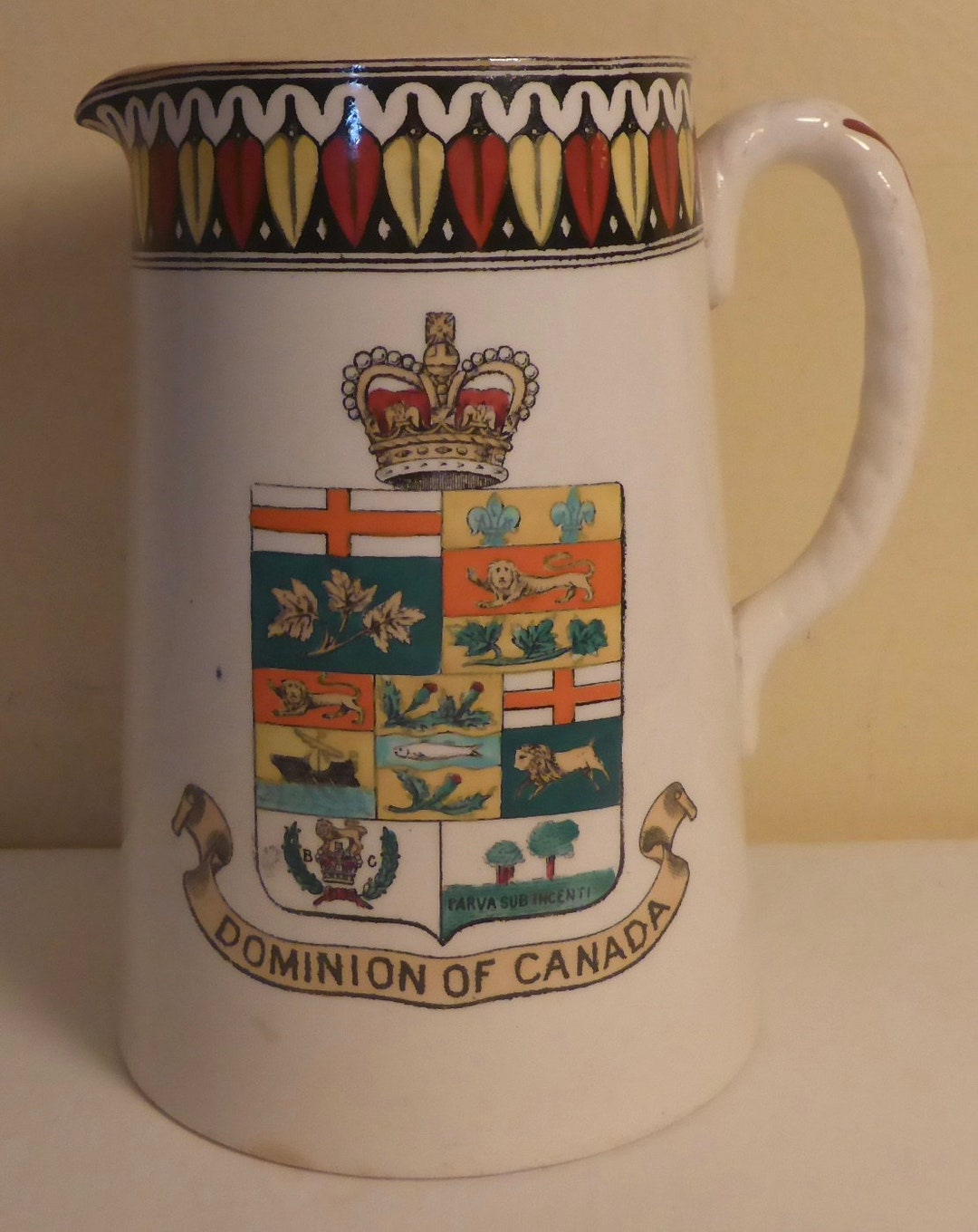 Antique Adams Tunstall England Dominion of Canada Ceramic Pitcher ...