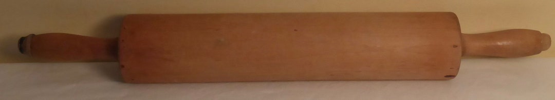 Large Wooden Antique Rolling Pin - Vintage Large Wooden Rolling Pin ...
