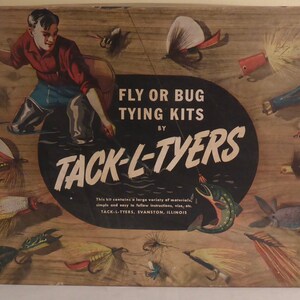 Vintage 1950's Tack-l-tyers Fly Tying Kit Vintage Fishing Flys ...